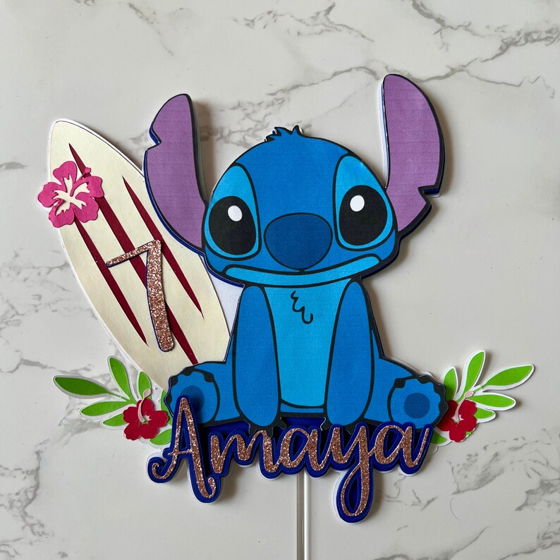 Stitch Birthday Cake Topperstitch Topper / Stitch Party Cake | Etsy