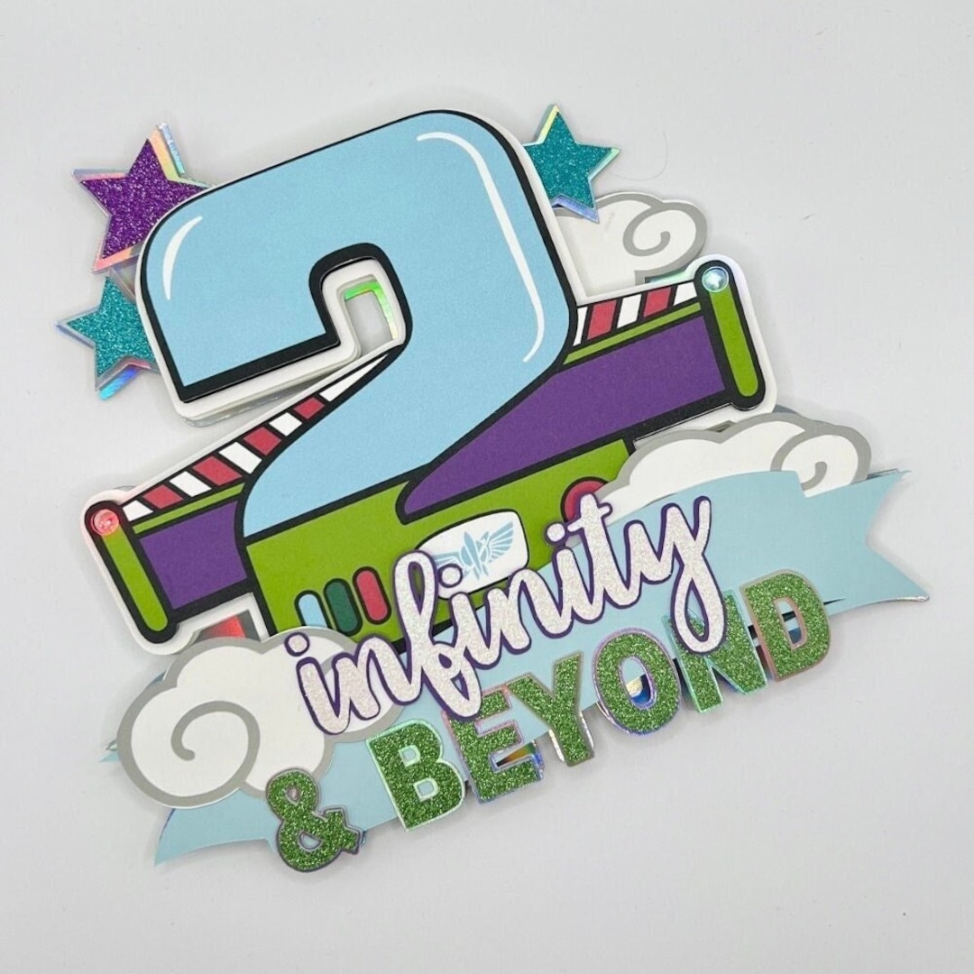 Two Infinity & Beyond Inspired Cake Topper - Etsy