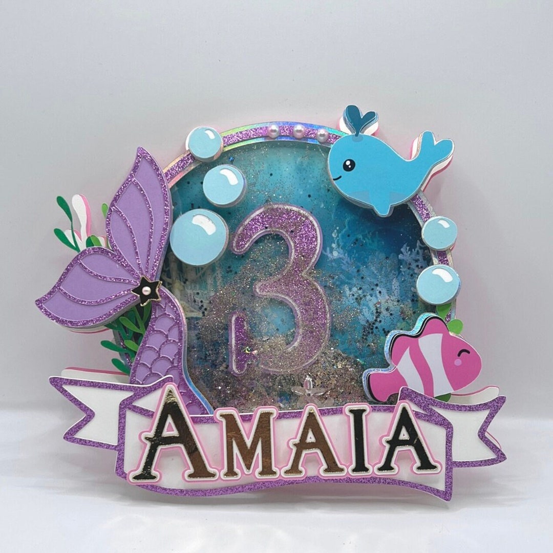 Under the Sea Cake Topper Ocean Party Mermaid Cake Topper - Etsy