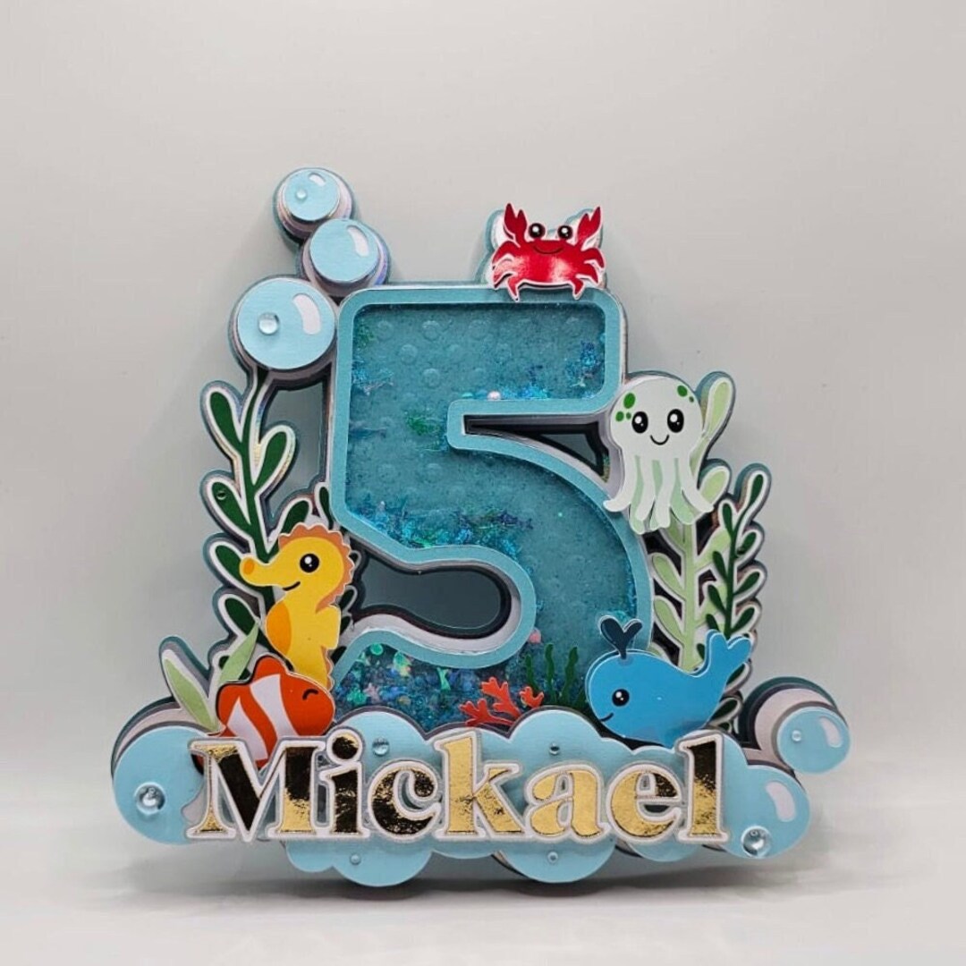 Under the Sea Cake Topper, Ocean Party, Sea Animals Cake Topper - Etsy