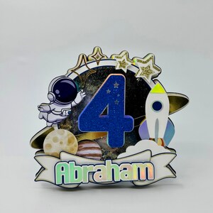 Space Cake Topper, Space Birthday Party, Astronaut Party Decor ...
