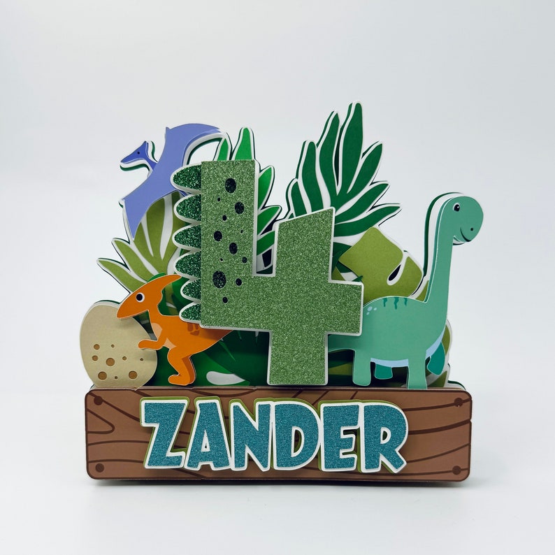 Dinosaur Cake Topper, Dinosaur Birthday Cake - Etsy