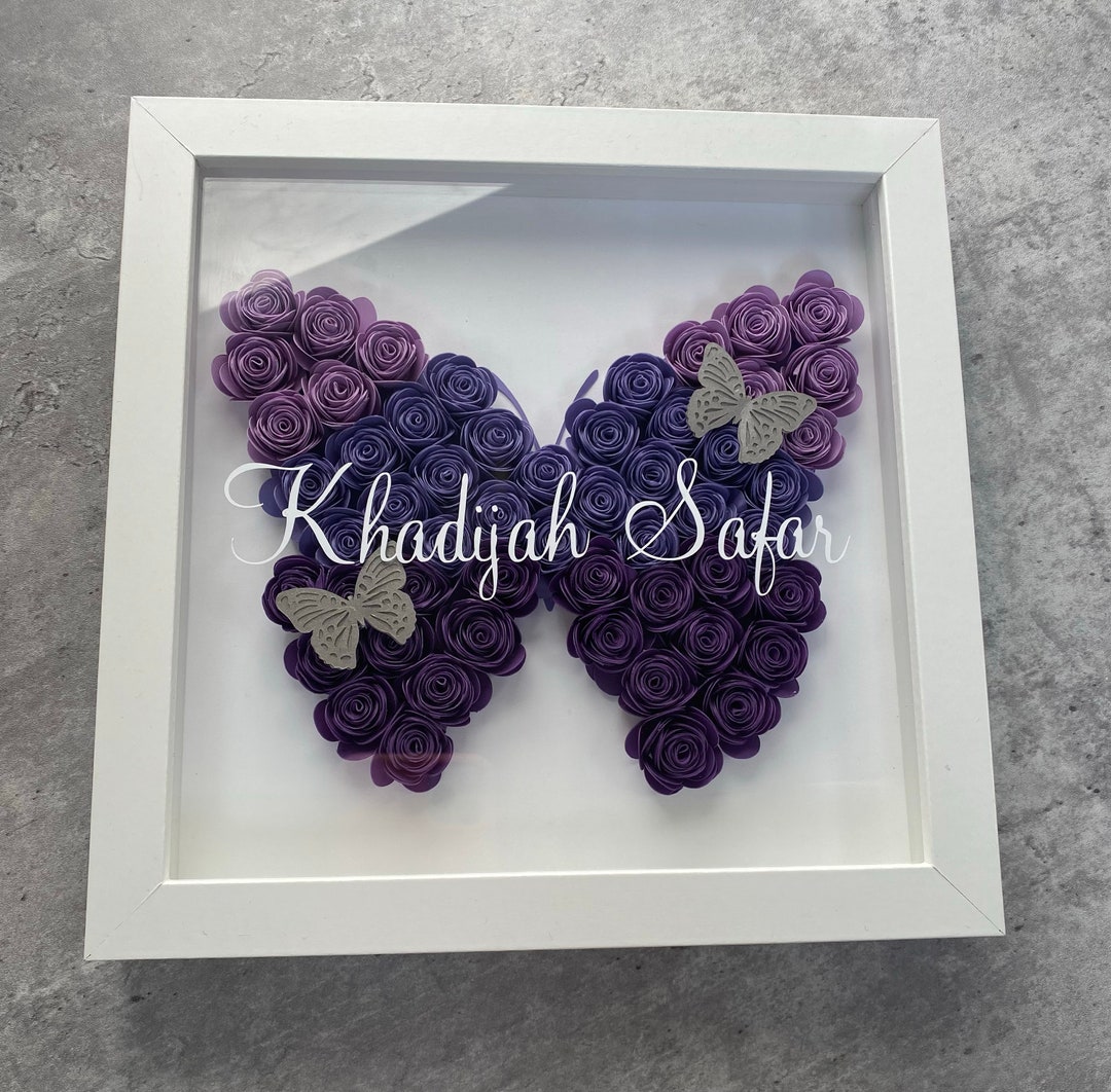 Ombre Butterfly Shadow Box | Customized Gift | Mother's Day ...