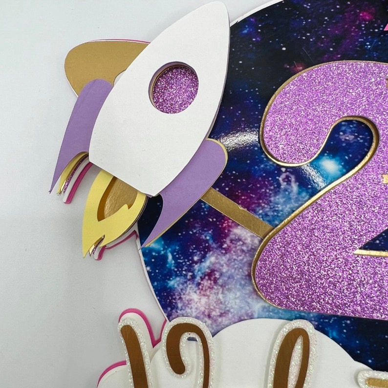 Space Cake Topper Space Birthday Party Astronaut Party - Etsy