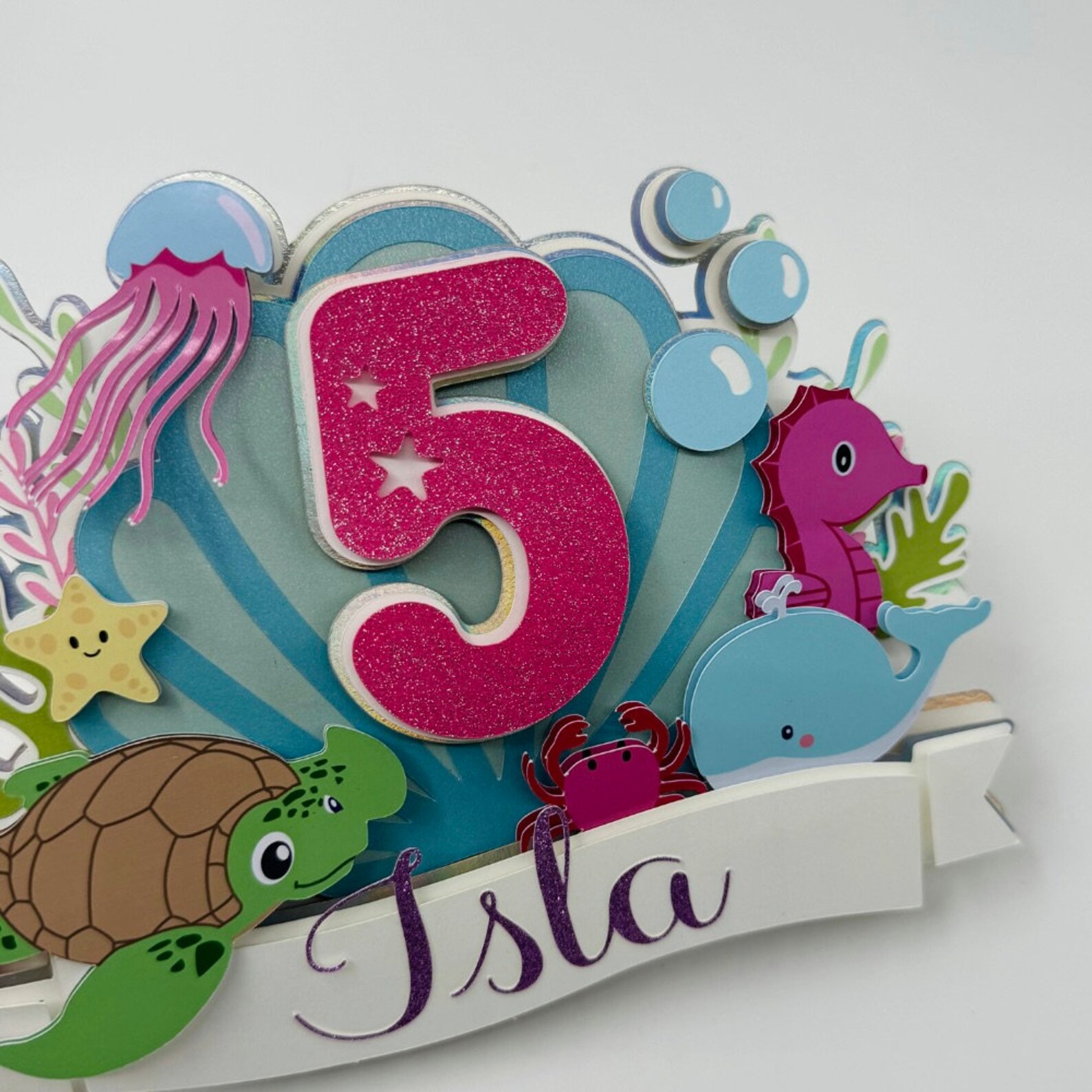 Under the Sea Cake Topper, Ocean Party, Mermaid Cake Topper - Etsy