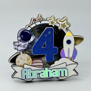 Space Cake Topper, Space Birthday Party, Astronaut Party Decor ...