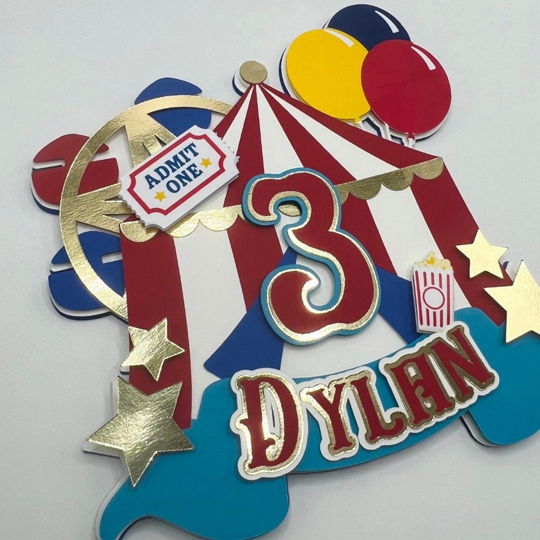 Circus Cake Topper, Carnival Cake Topper - Etsy