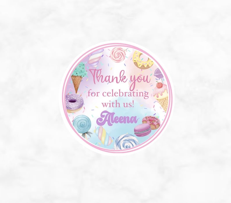 Candyland Stickers, Candyland Birthday Party, Candyland Party Stickers ...