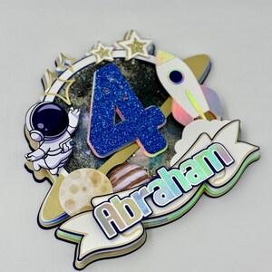 Space Cake Topper, Space Birthday Party, Astronaut Party Decor ...