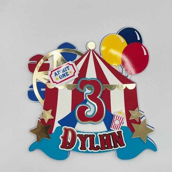 Circus Cake Topper Carnival Cake Topper - Etsy