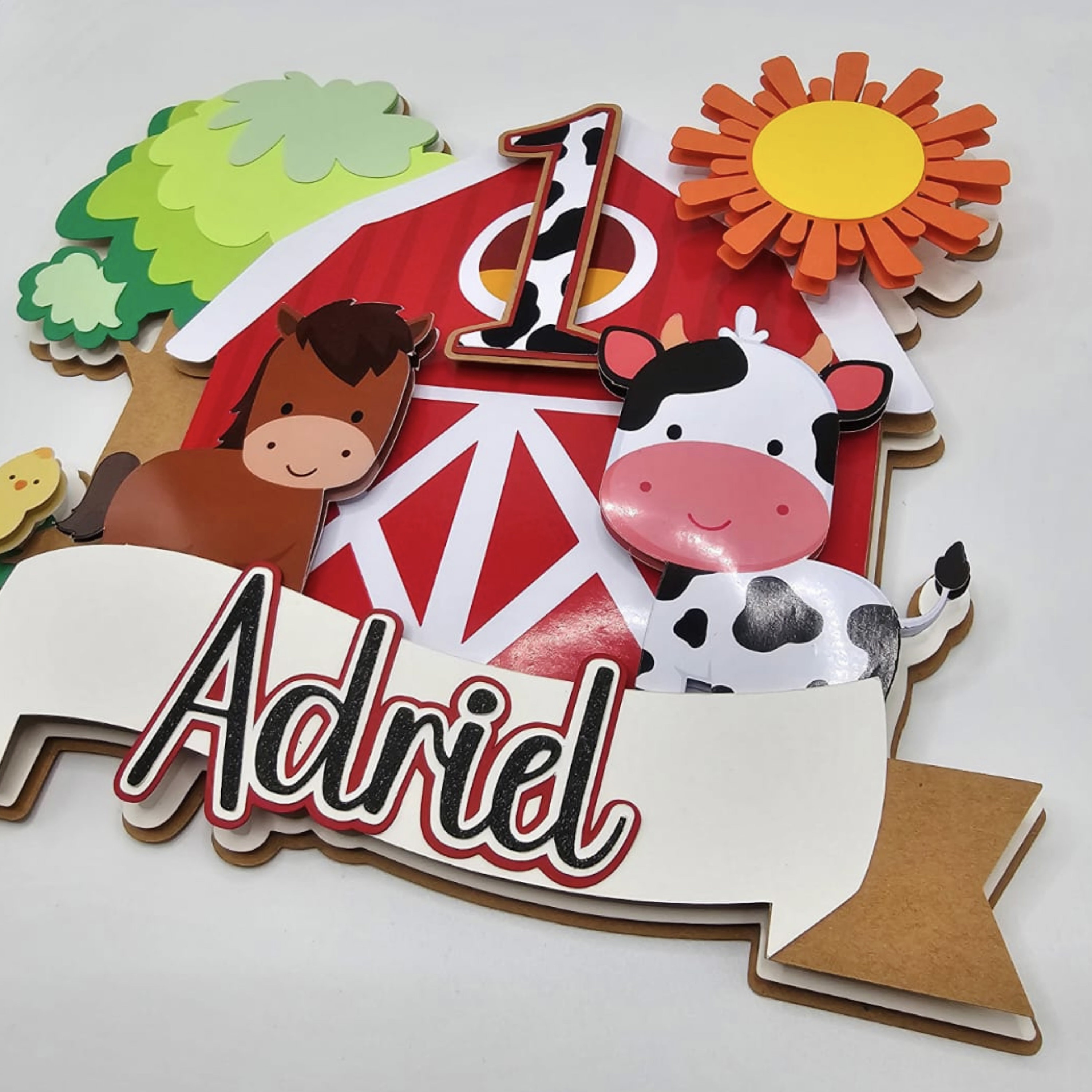 Farm Cake Topper, Farm Birthday Decor, Barn Cake Topper. - Etsy