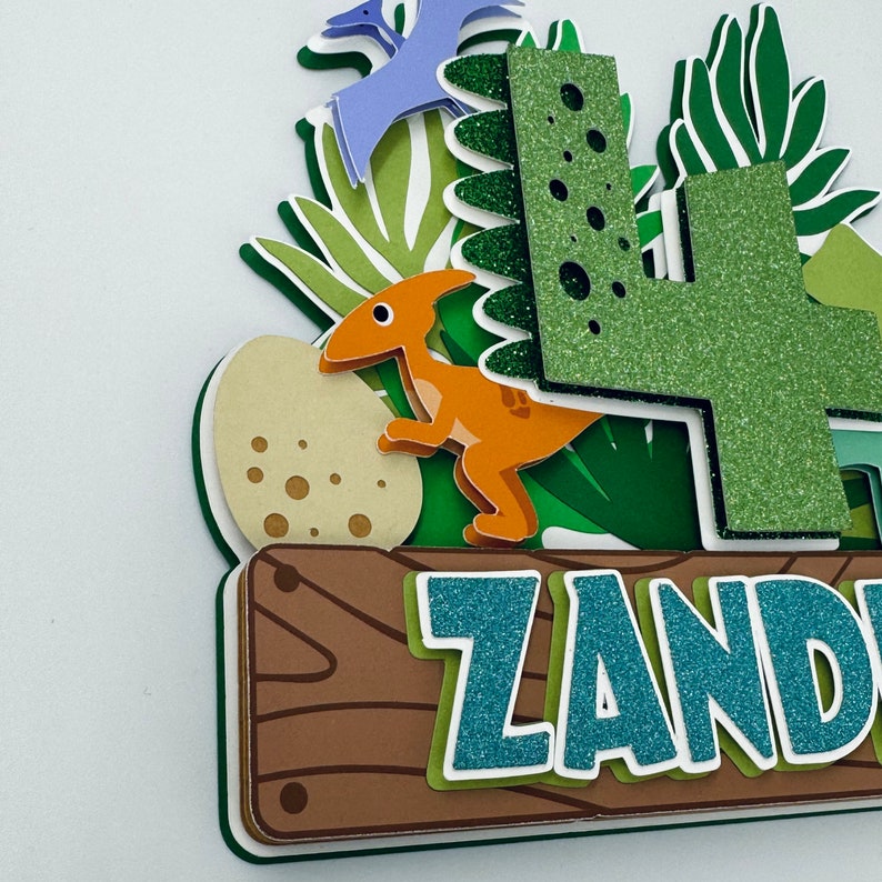 Dinosaur Cake Topper, Dinosaur Birthday Cake - Etsy