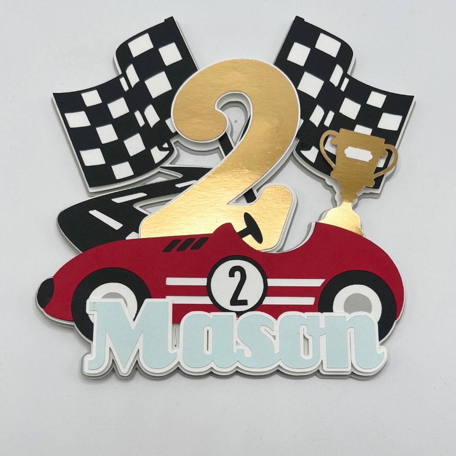 Vintage Race Car Cake Topper Cars Cake Topper - Etsy