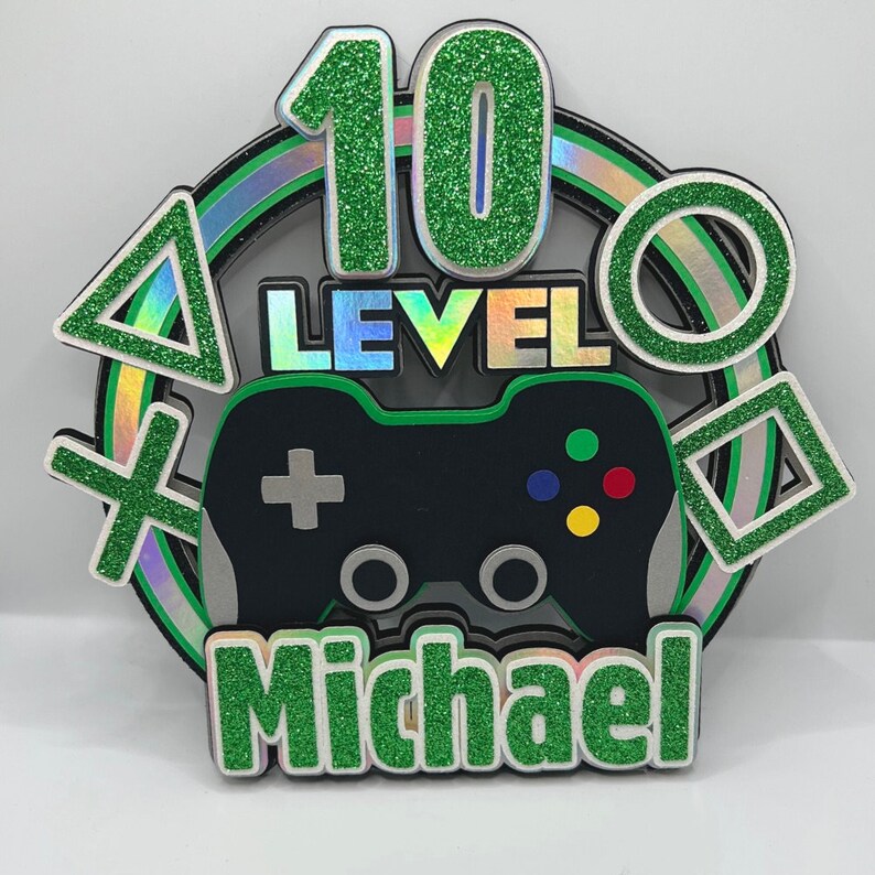 Gamer Cake Topper Video Game Cake Topper - Etsy
