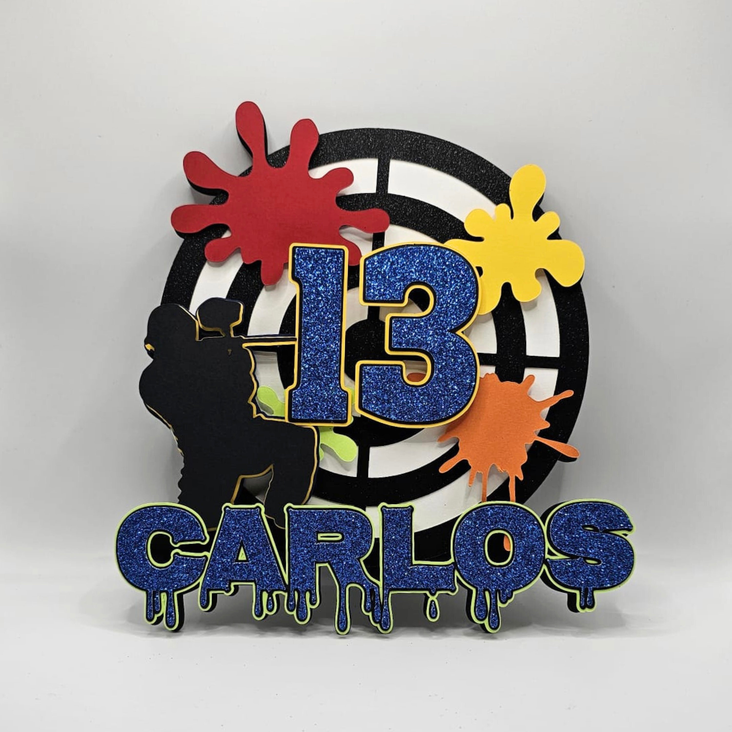 Paintball Cake Topper, Paintball Birthday Party, Paintball Party. - Etsy