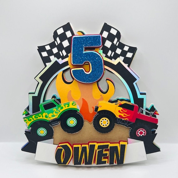 Monster Truck Cake Topper Monster Truck Party Decor. - Etsy