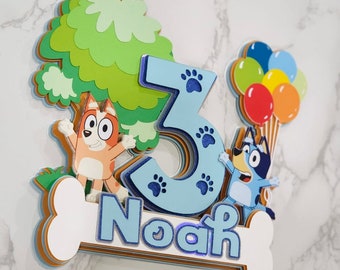Fondant Bluey Cake Topper - Etsy