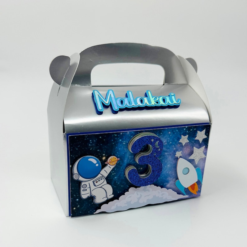 Astronaut Party Favor Box, Astronaut Birthday Theme, Astronaut Birthday ...