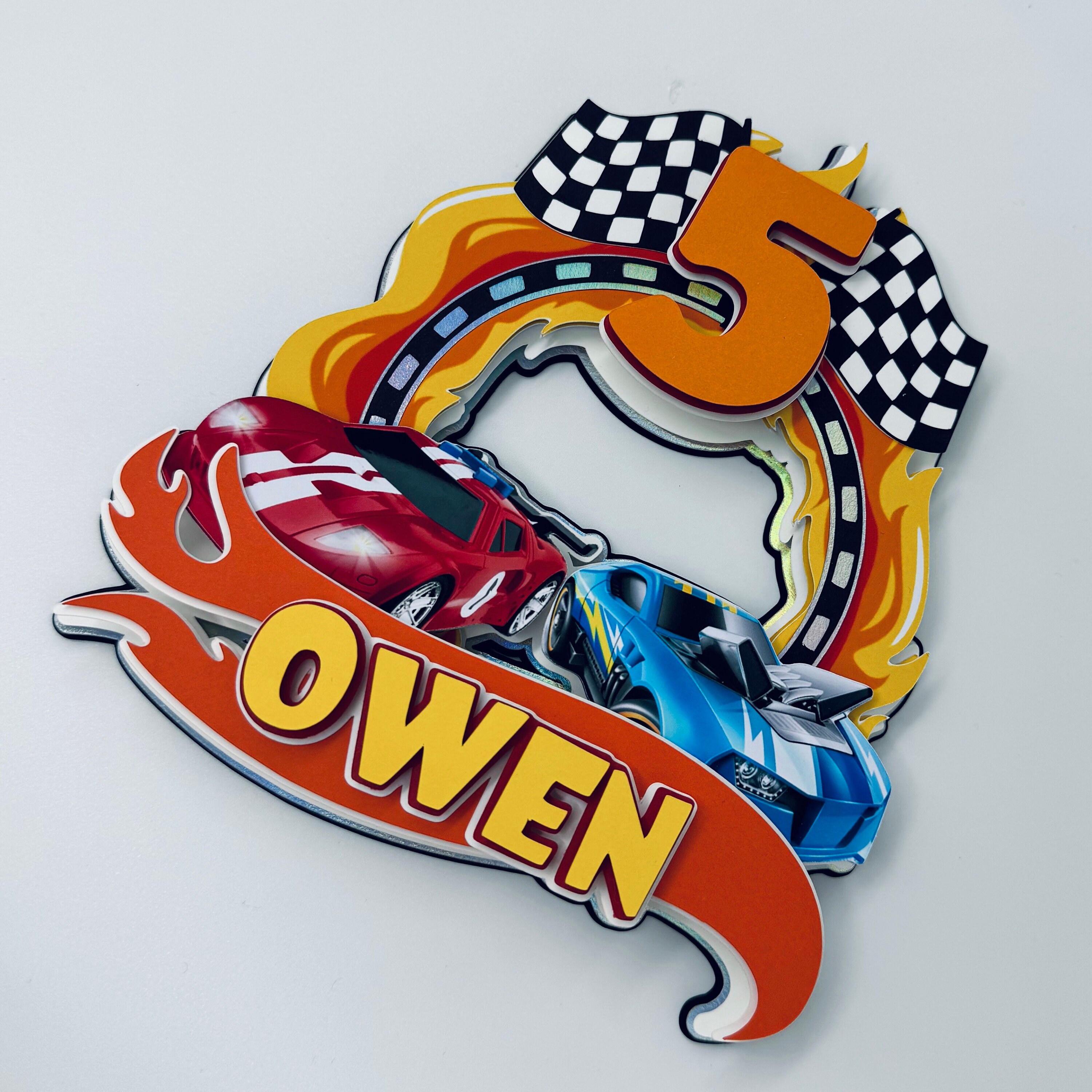 Race Car Cake Topper, Personalized Cake Topper - Etsy