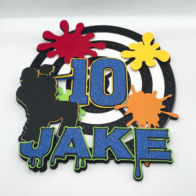 Paintball Cake Topper Paintball Birthday Party Paintball - Etsy
