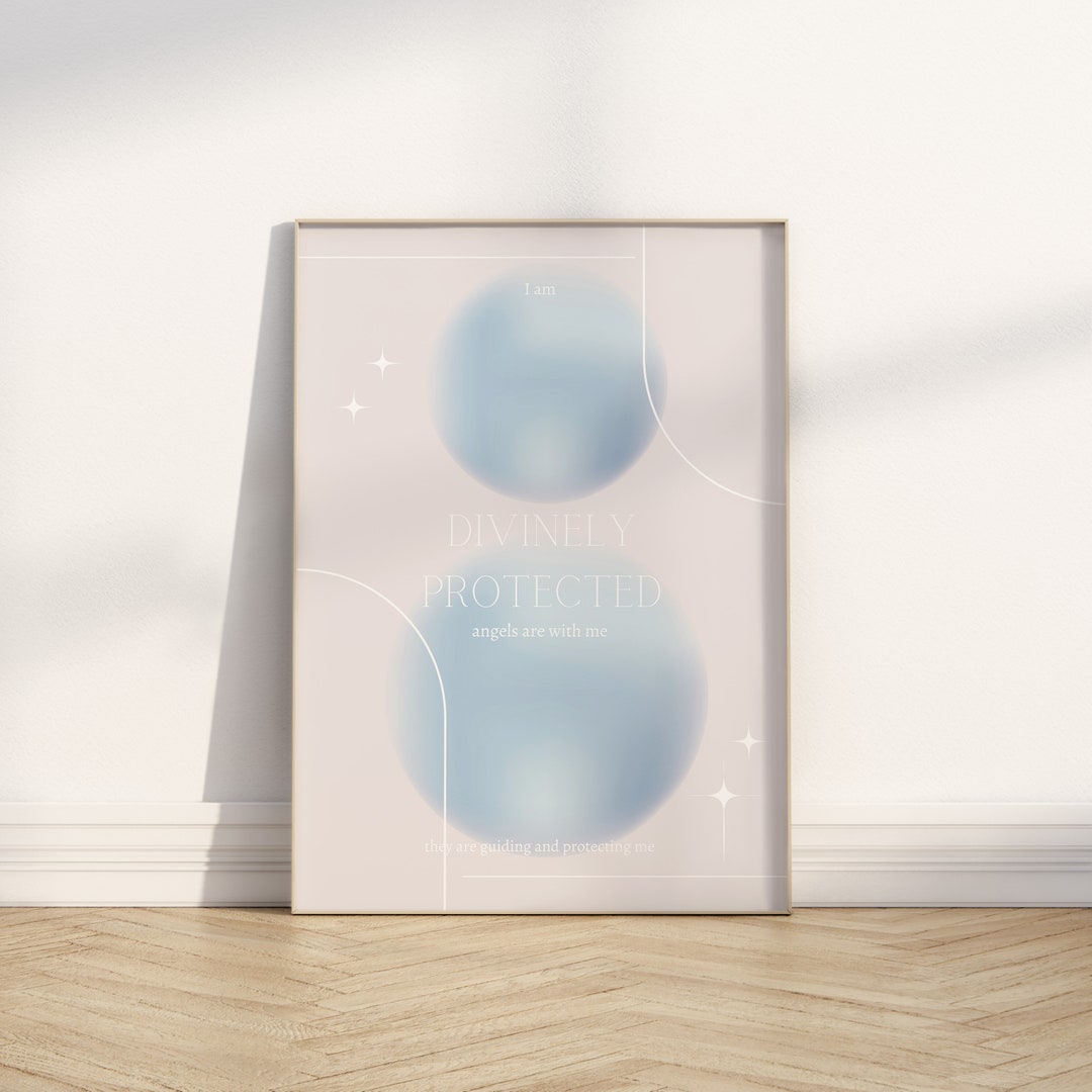 Divine Protection Positive Affirmation Aura Gradient Digital Download ...