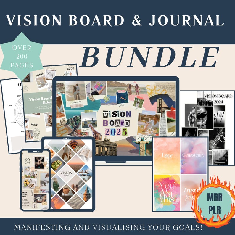 2025 Printable Vision Board Bundle With 800+ Printable Photos ...