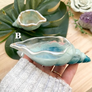 Resin Shell Jewelry Dish Ring Holder Jewellery Display Handmade Gift ...