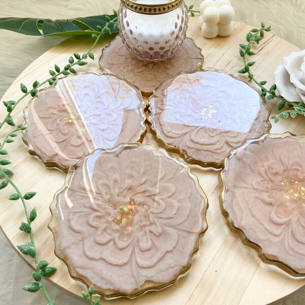 Flower Resin Coasters - Etsy
