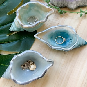 Resin Shell Jewelry Dish Ring Holder Jewellery Display Handmade Gift ...