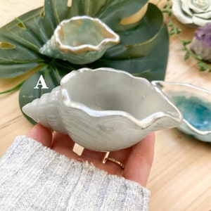 Resin Shell Jewelry Dish Ring Holder Jewellery Display Handmade Gift ...