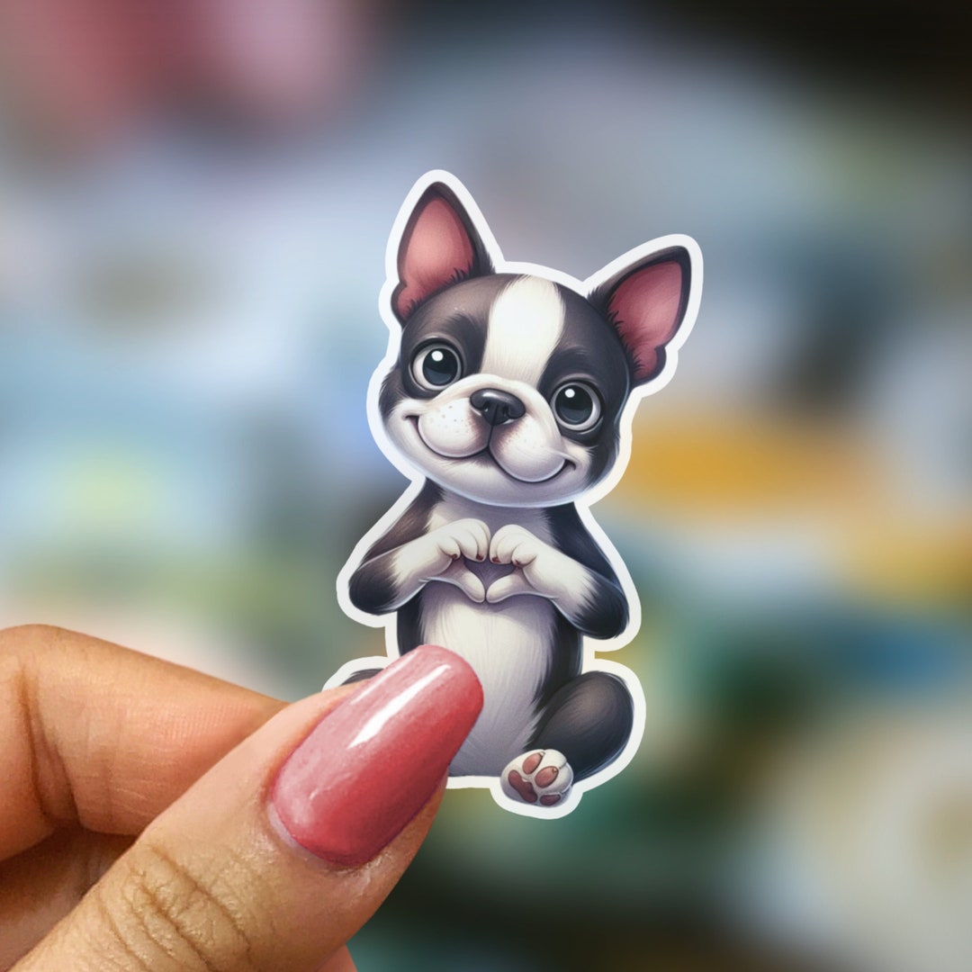 Boston Terrier Water Bottle Sticker Gift Idea for Friend Boston Terrier ...