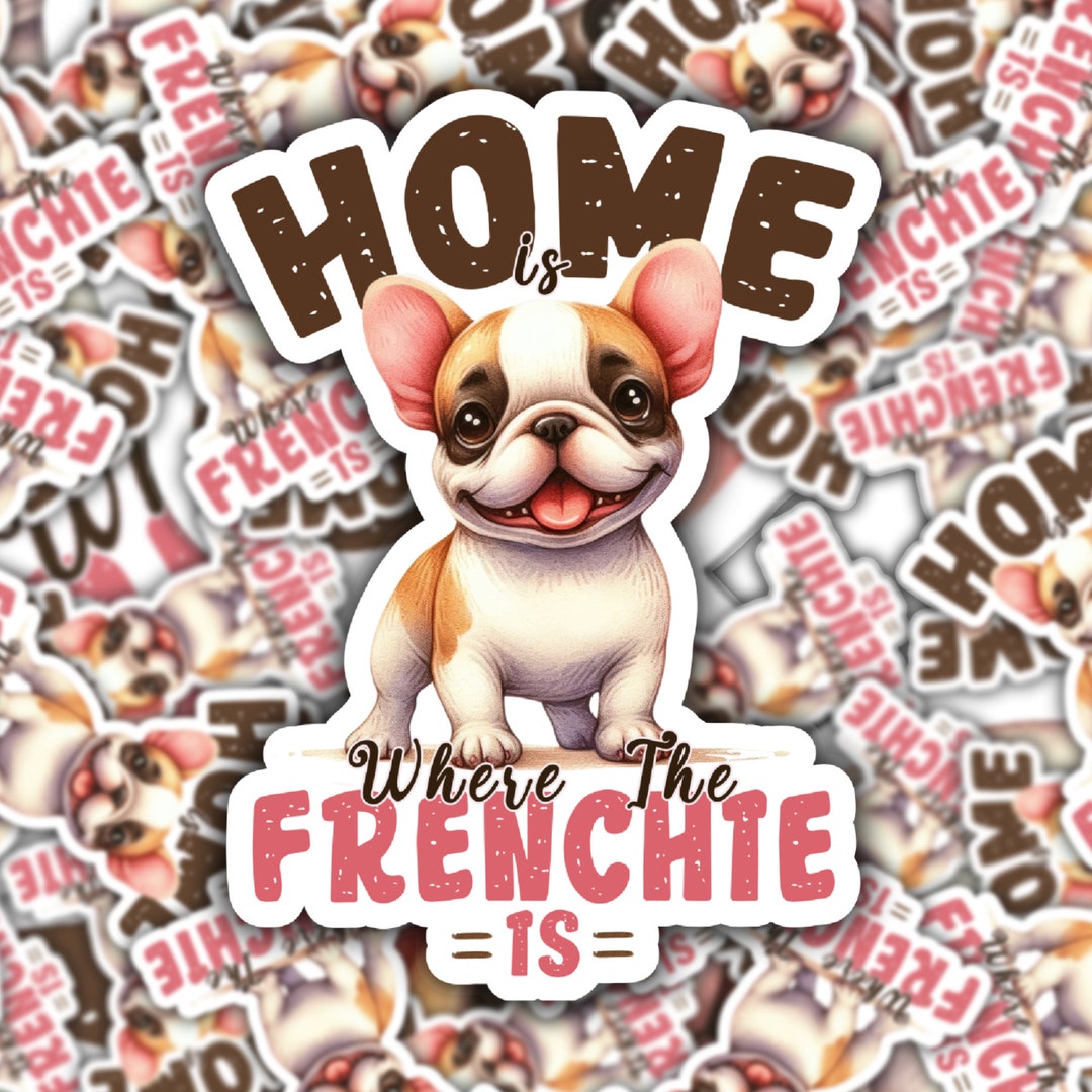 Frenchie Car Sticker Gift Idea for Pet Owner Cute Water Bottle Sticker ...