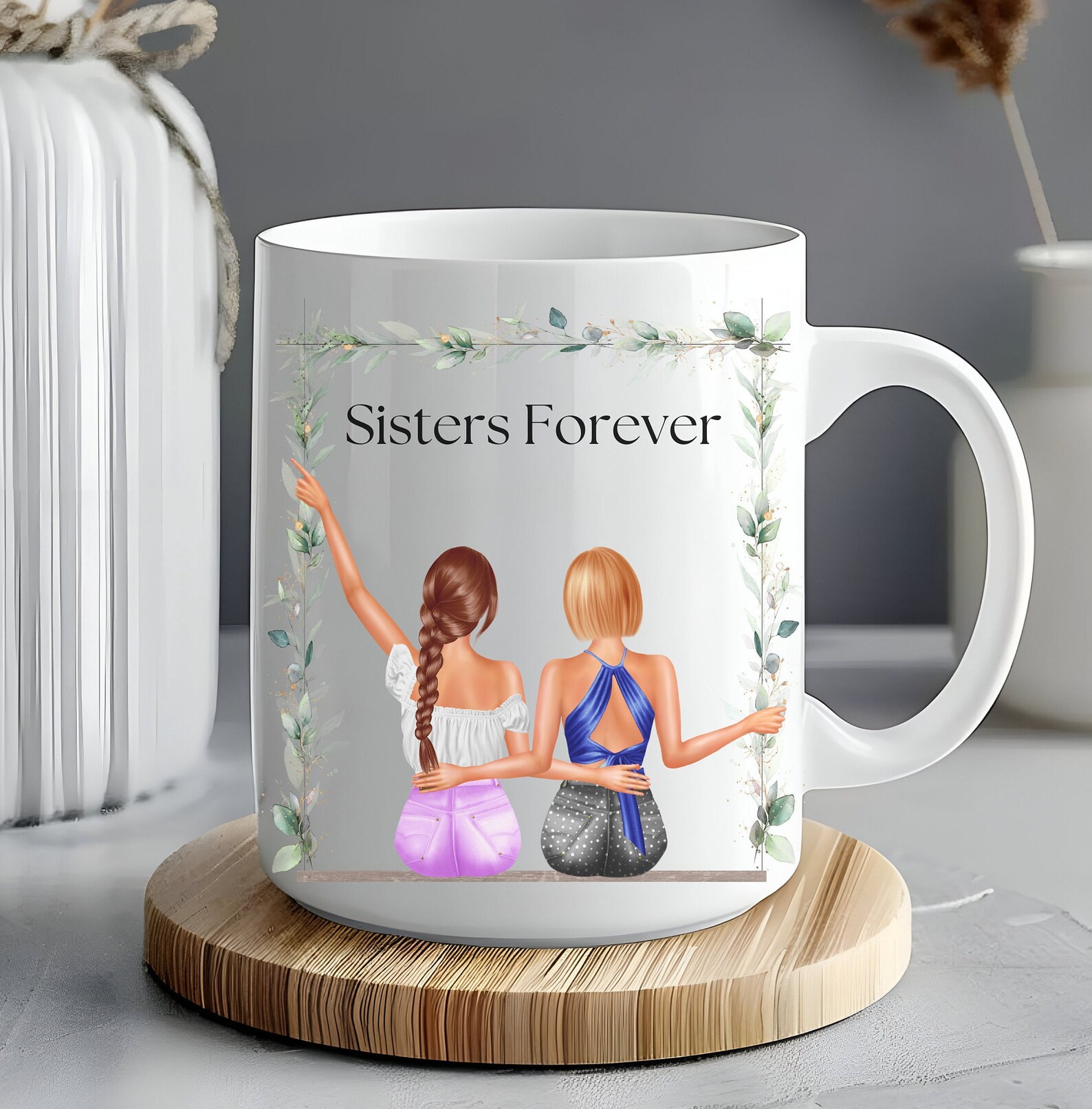 Unique Friendship Mug for Besties Customized Sister Mug With Names Cute ...