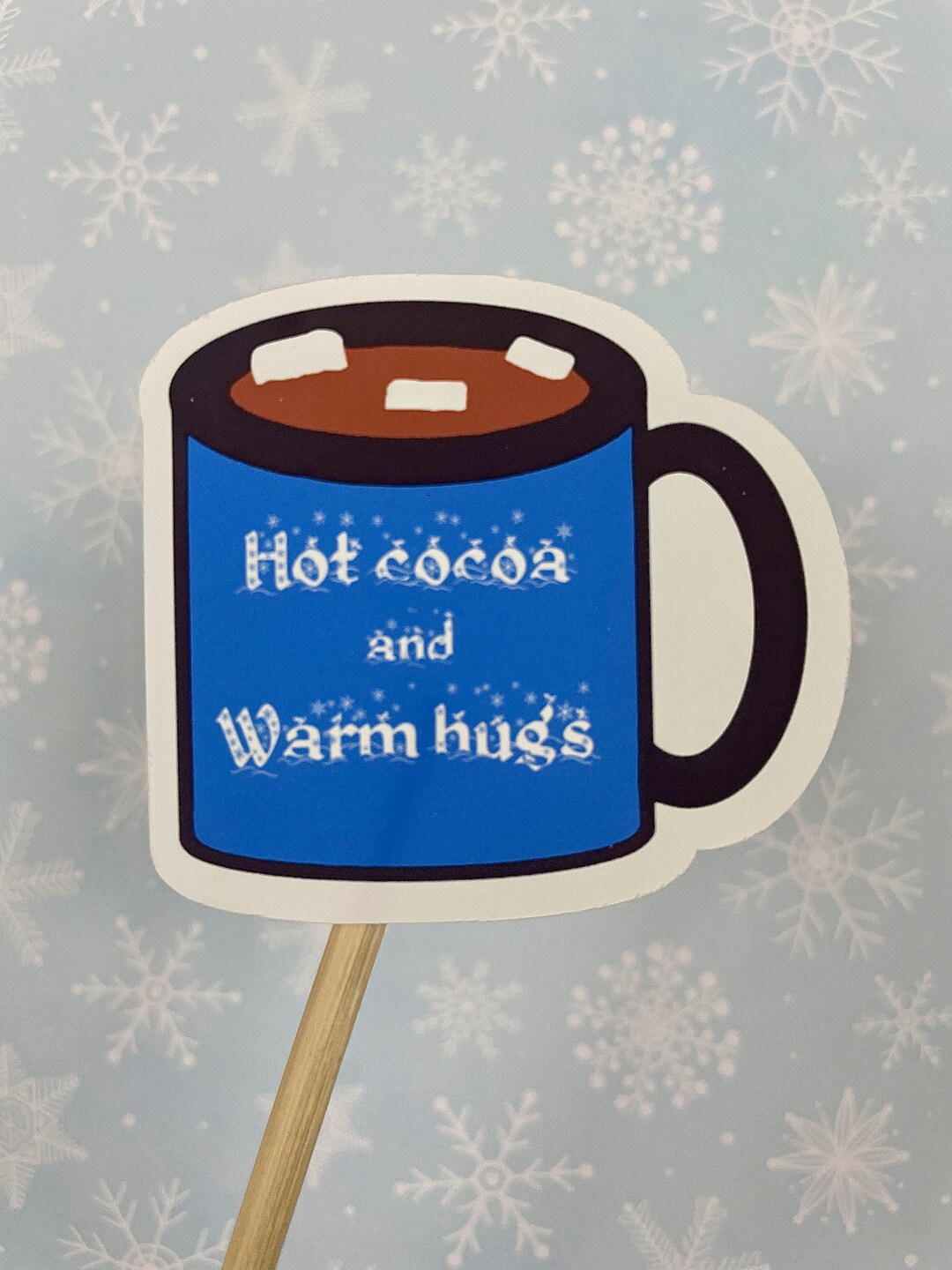 Cup of Cocoa Sticker Christmas Sticker Holiday Sticker - Etsy