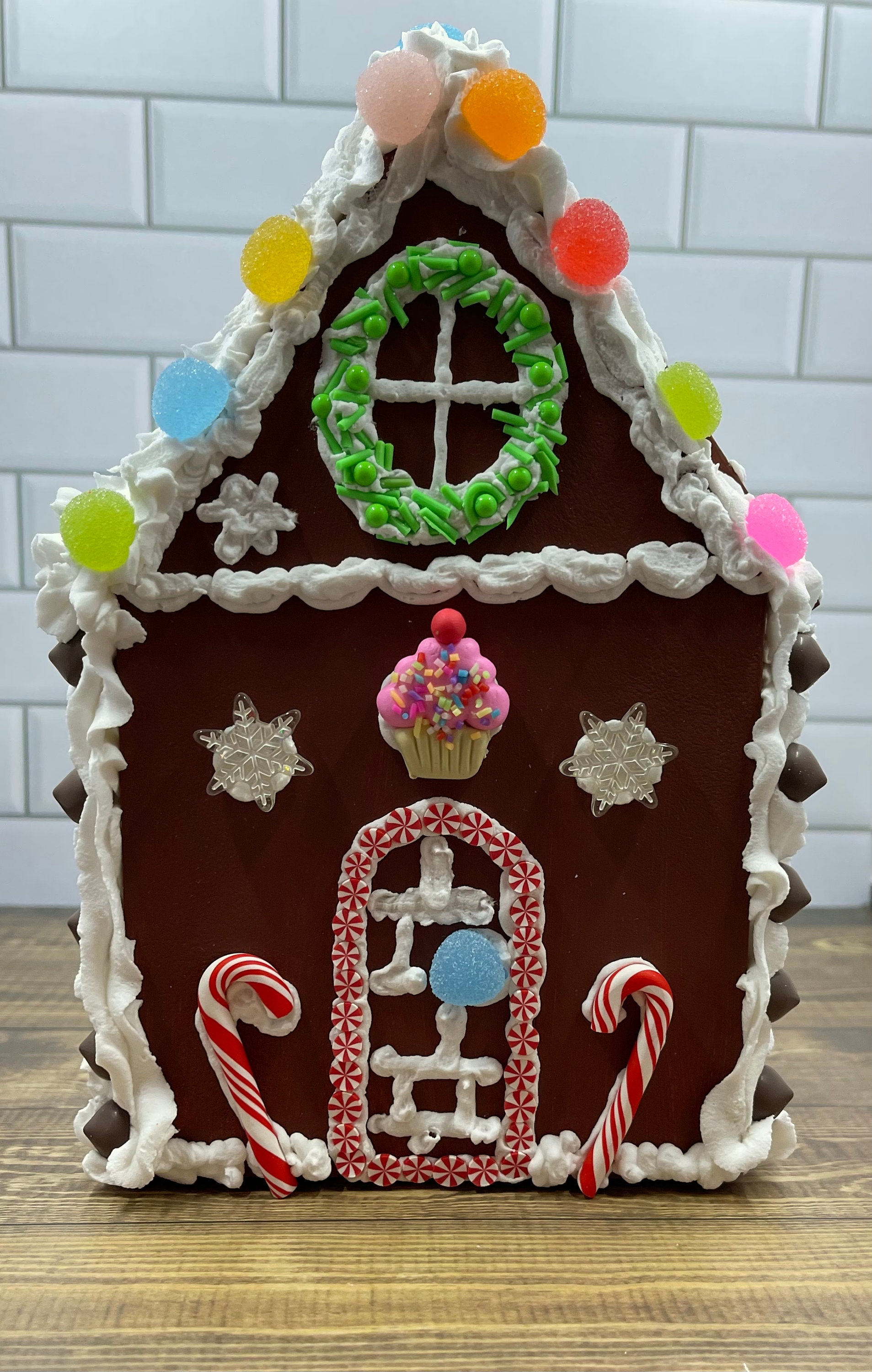 The Faux Gingerbread House (fake Gingerbread, Christmas Tiered Tray ...