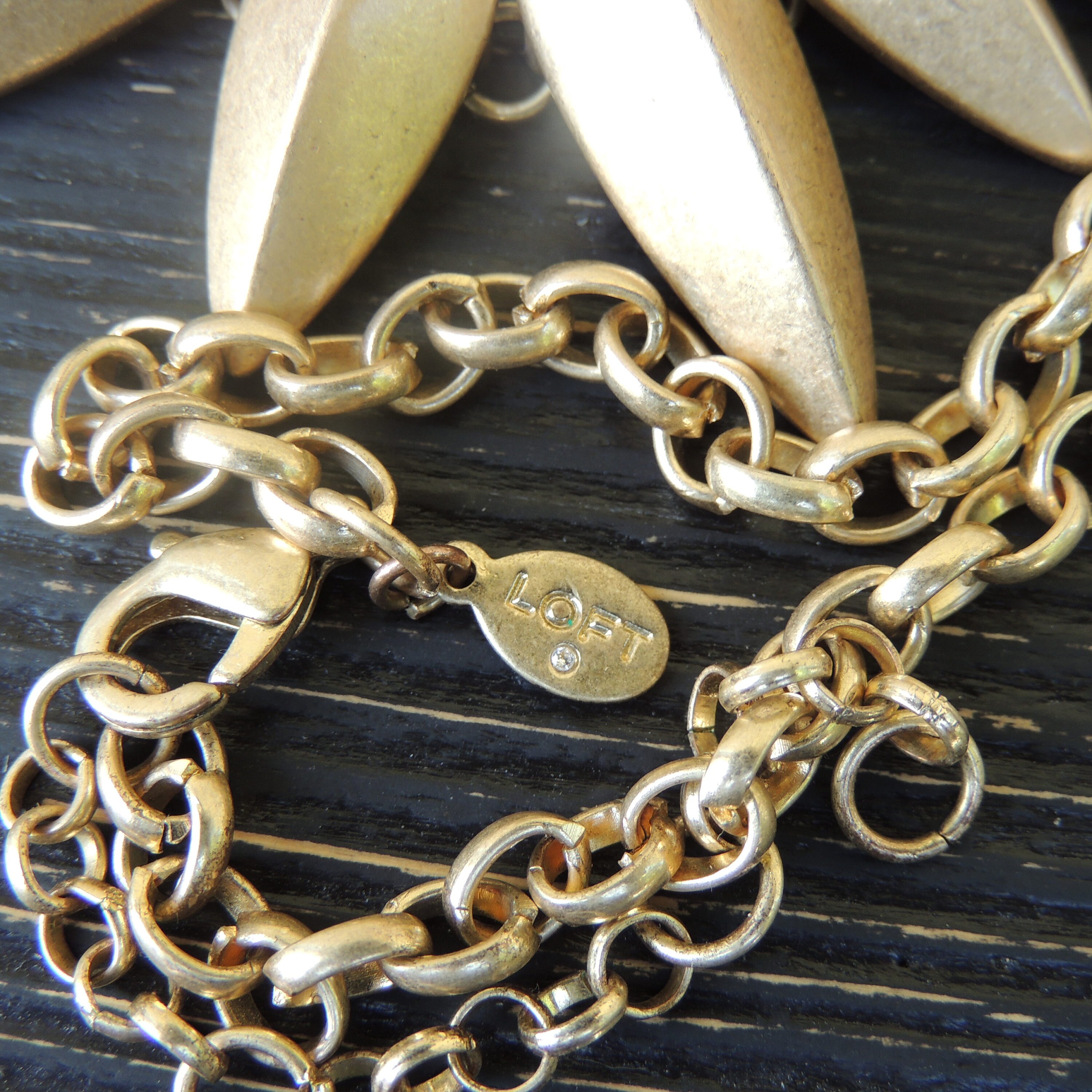 Vintage Loft Matte Gold Tone Short Chain Pendant Necklace. - Etsy