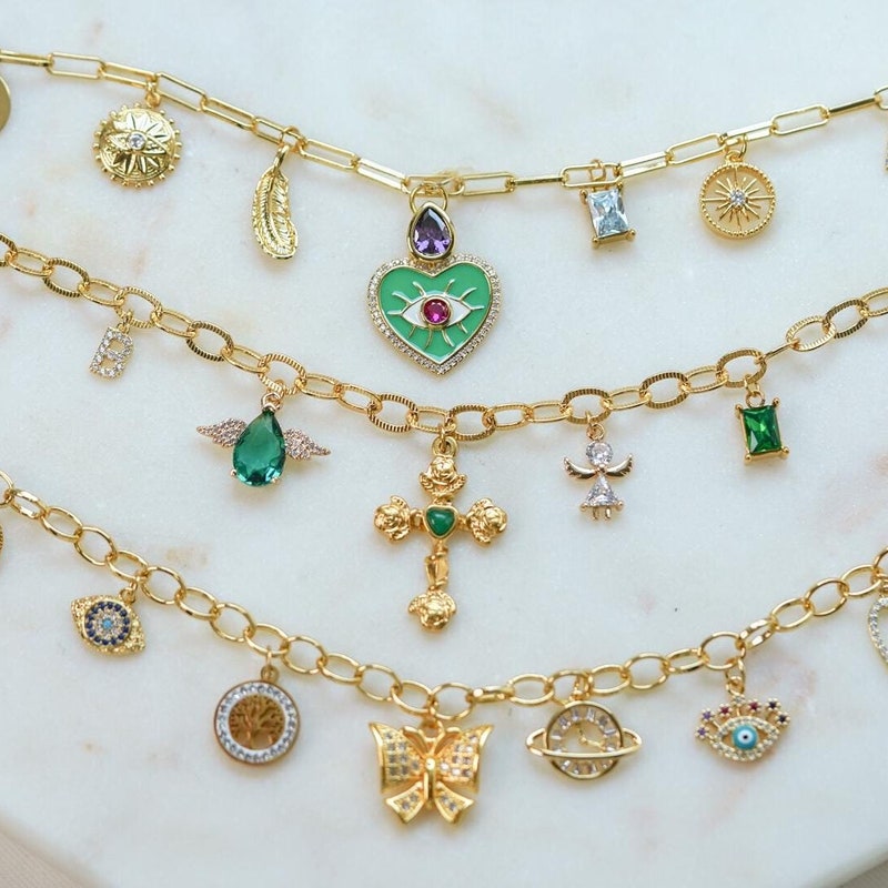 Charm Necklace - Etsy