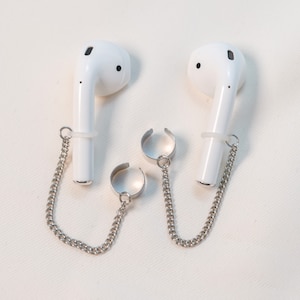 Headphone Holder Earrings, Silver Ear Cuffs, Earphone Holder, Anti Loss ...