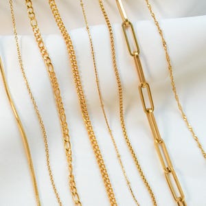 Gold Chain Necklace, Paperclip Chain Necklace, Multiple Chain Necklace ...