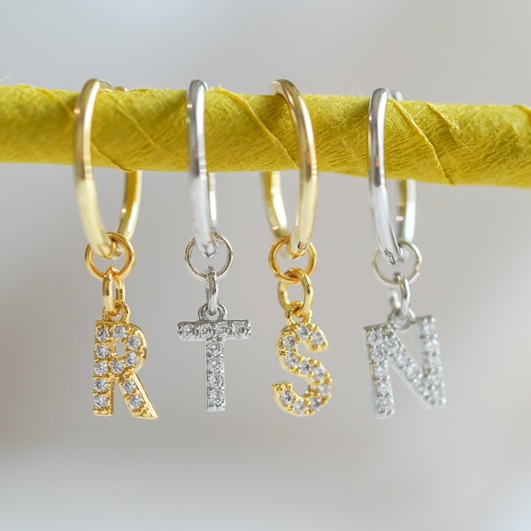 Initial Earrings - Etsy
