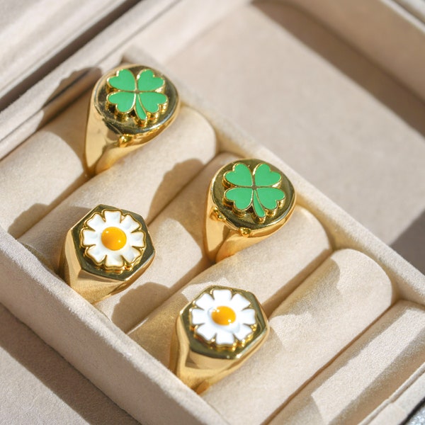 Clover Ring - Etsy