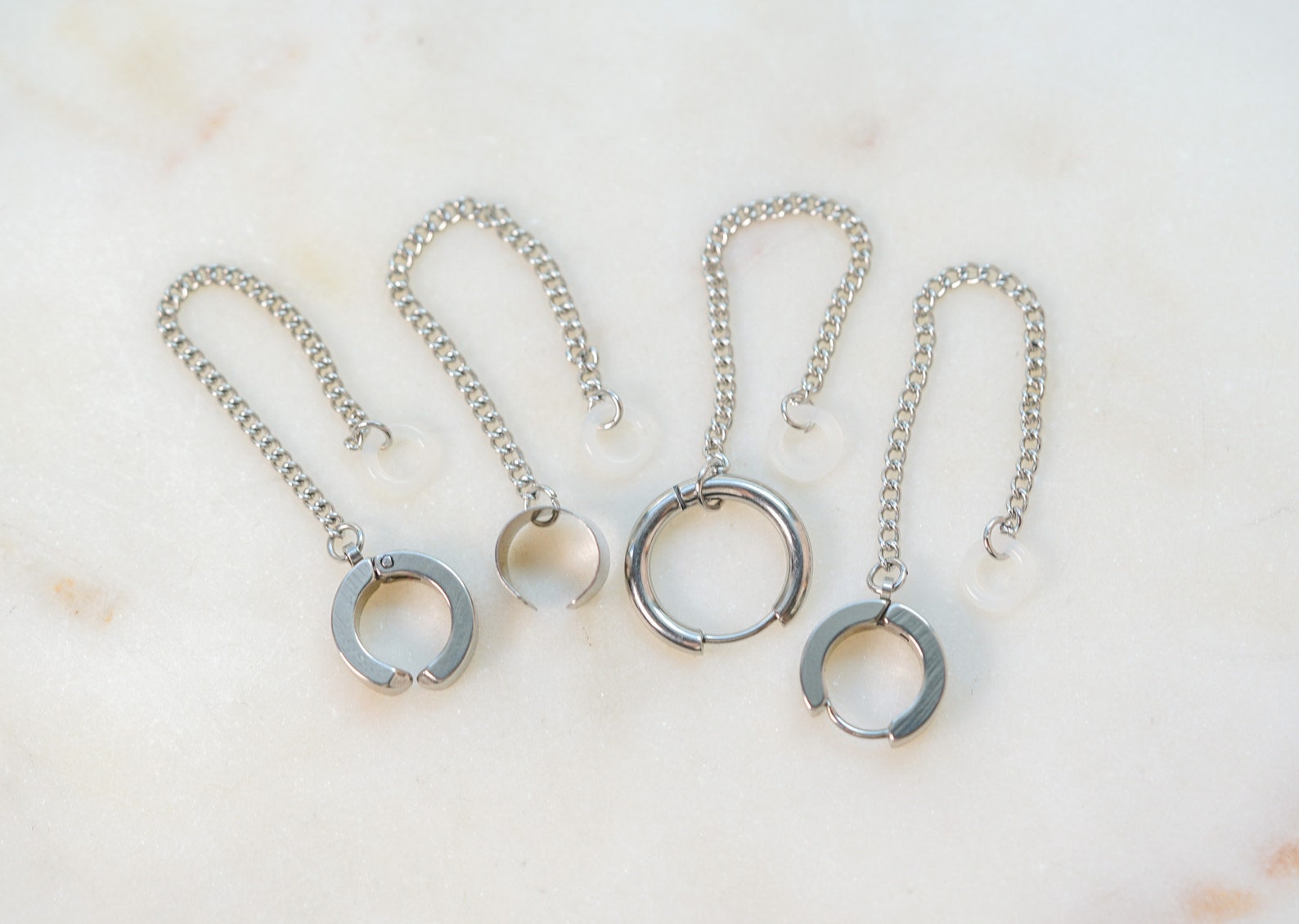 Headphone Holder Earrings, Silver Ear Cuffs, Earphone Holder, Anti Loss ...