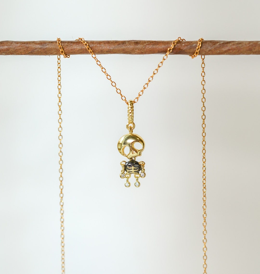 Skull Necklace, Skeleton Necklace, Halloween Necklace, Halloween ...