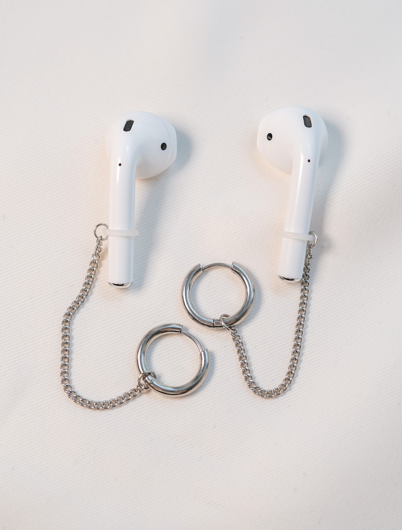 Headphone Holder Earrings, Silver Ear Cuffs, Earphone Holder, Anti Loss ...