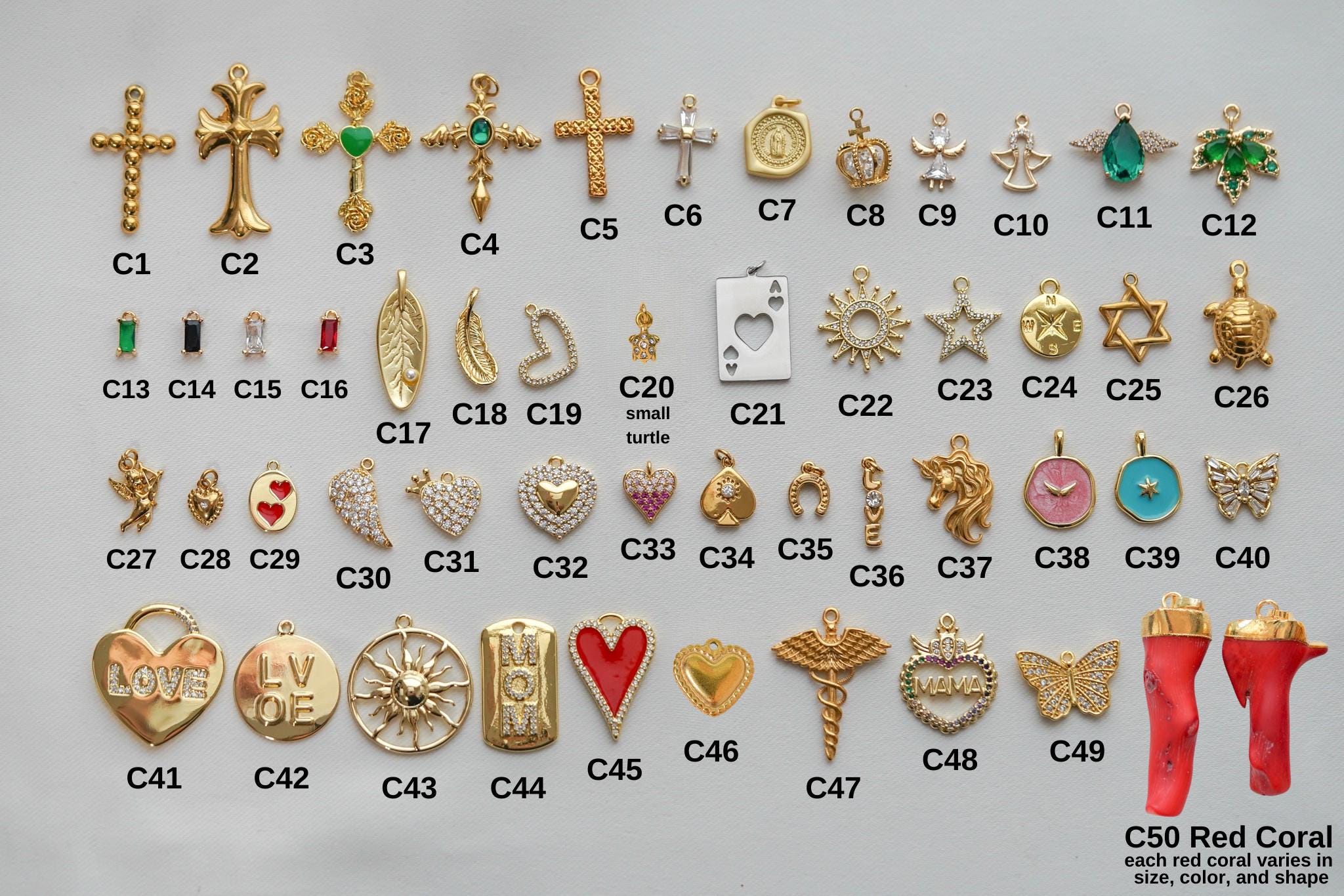 Build Your Own Custom Charm Necklace, Custom Charm Necklace, Multi ...