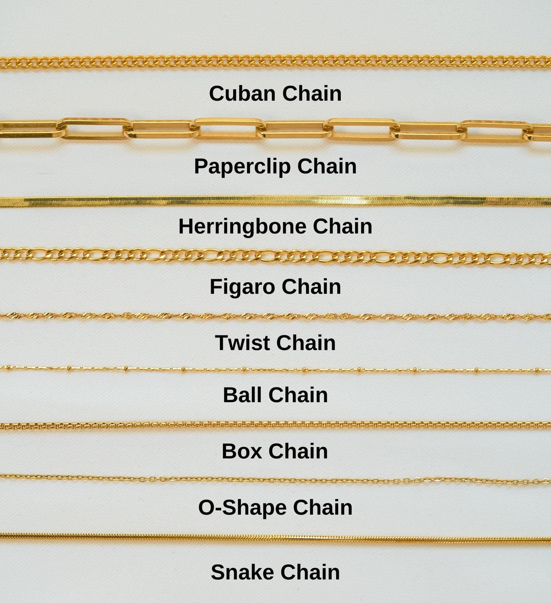 Gold Chain Necklace, Paperclip Chain Necklace, Multiple Chain Necklace ...