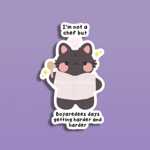 Chef Cat Meme Sticker Funny Cute Decal for Laptop - Etsy