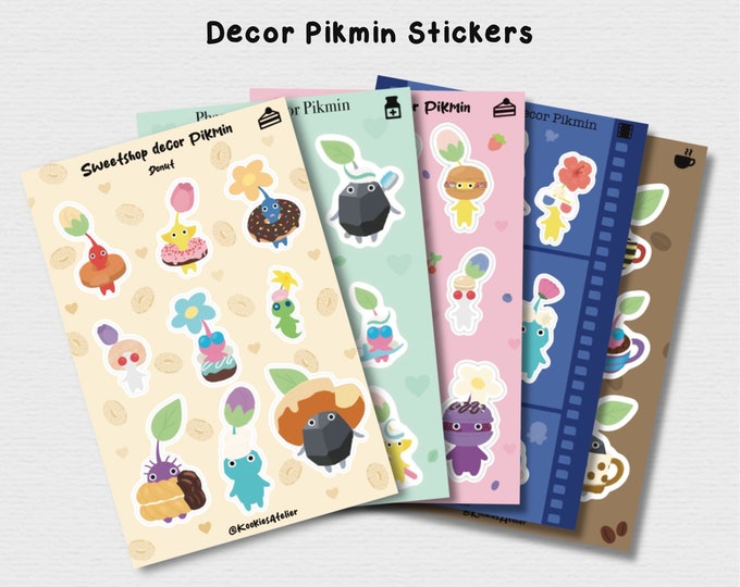 Decor Pikmin Sticker Sheets - Kawaii / Mini / Cute / Journal ...