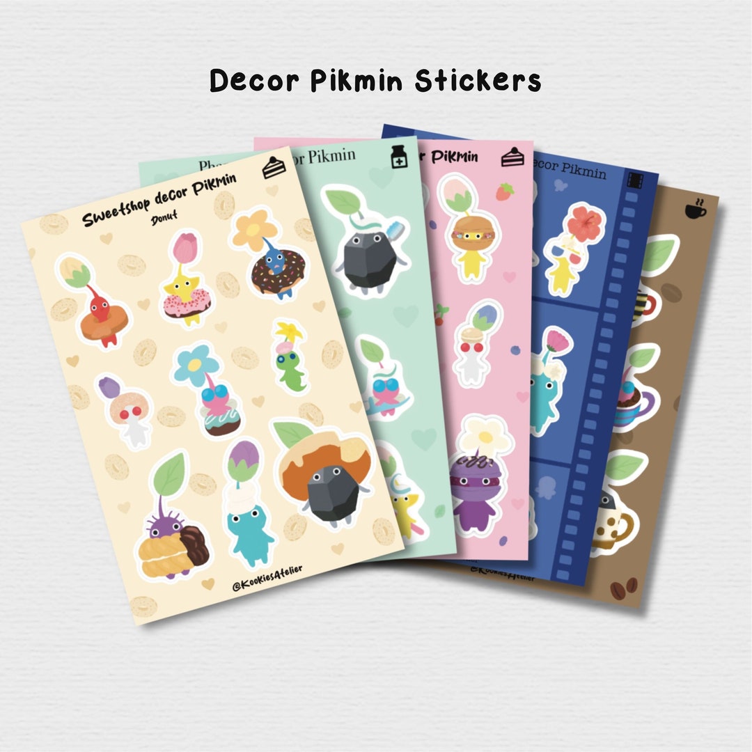 Decor Pikmin Sticker Sheets - Kawaii / Mini / Cute / Journal ...