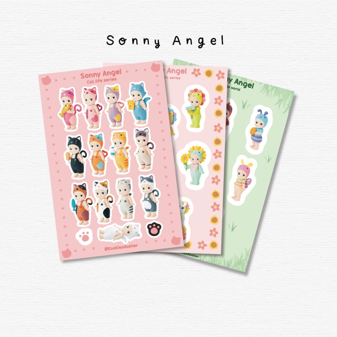 Sonny Angel Sticker Sheets Deco Stickers, Korean Stationery, Polco Deco ...